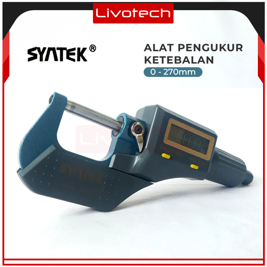 Jual SYNTEK Alat Ukur Ketebalan 0-25MM Digital Screw Thread Micrometer ...