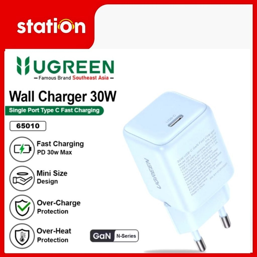 Jual Ugreen 15324, 65007, 65010 & 65011 Adaptor Nexode Gan 20W White ...