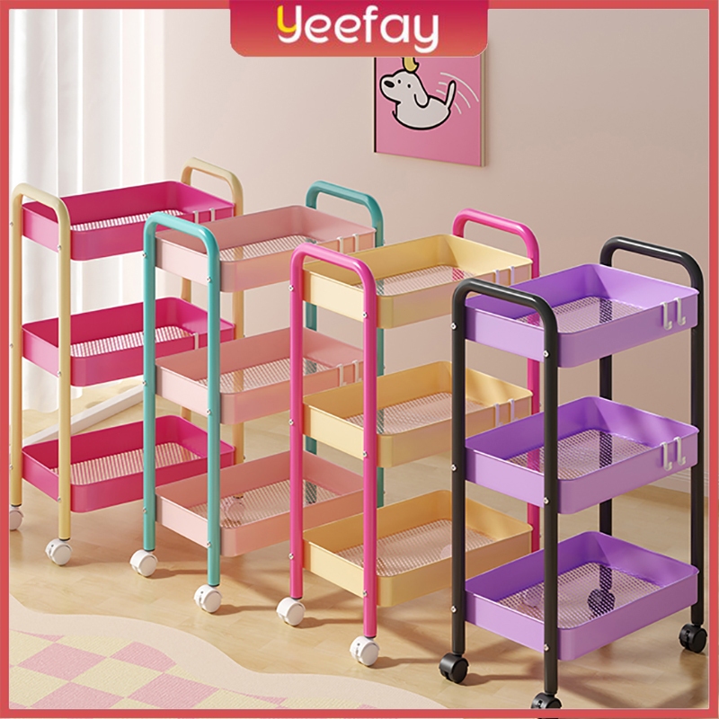 Jual Rak Troli Trolly Rack Full Metal Rak 3 Tingkat Warna Macaron Stora ...