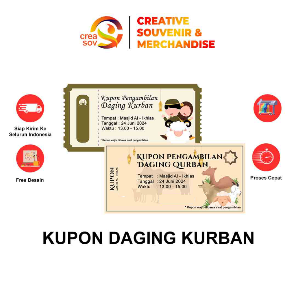 Jual CRESOV - Cetak Voucher Pengambilan Daging Hewan Kurban Kupon ...
