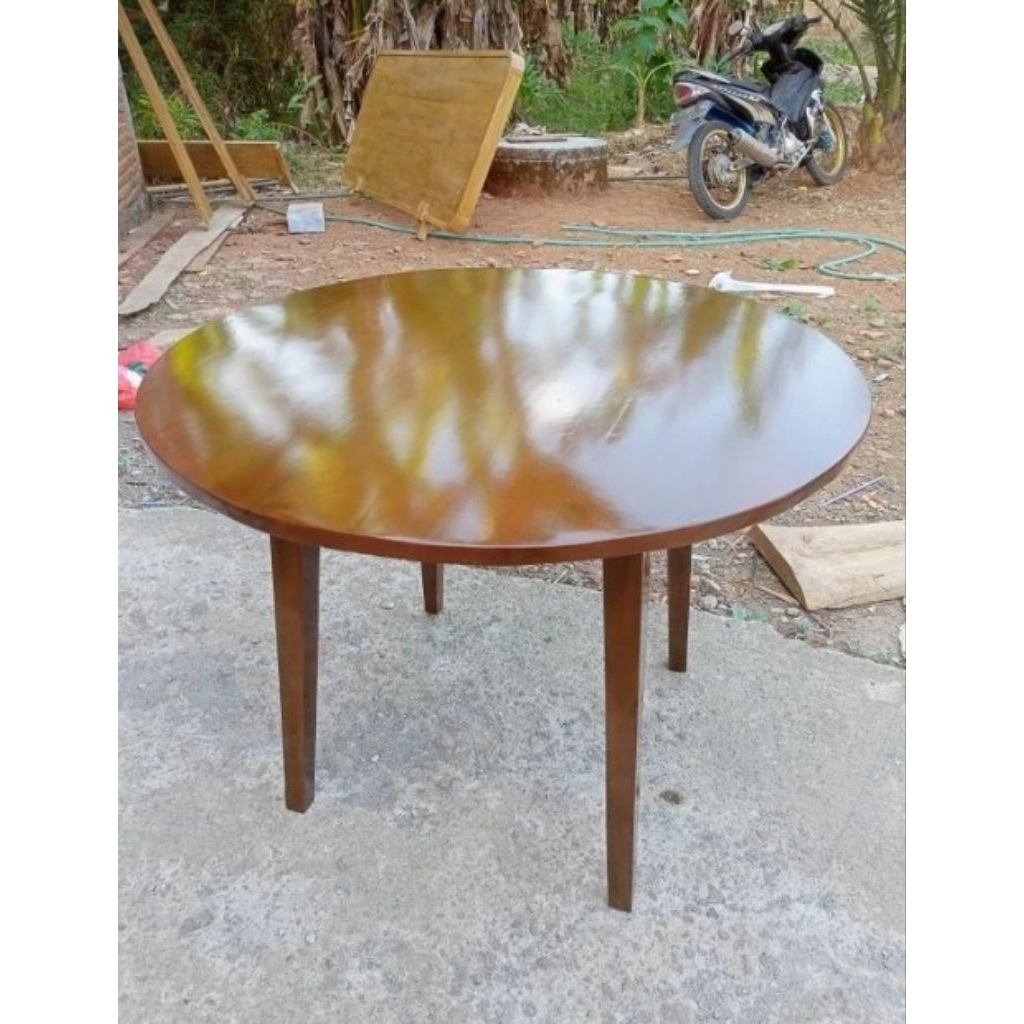 Jual Meja Teras Bundar Kayu Jati Meja Cafe Minimalis Kayu Jati Meja ...