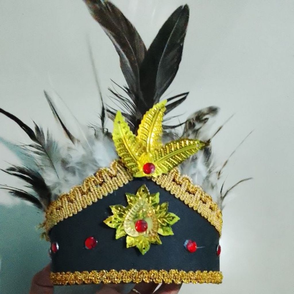 Jual mahkota topi bulu dayak Kalimantan | Shopee Indonesia