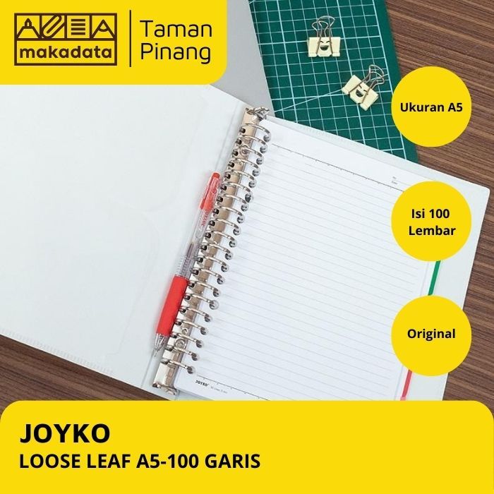 Jual JOYKO LOOSE LEAF A5 100 50 GARIS / ISI KERTAS FILE BINDER (1 PCS) | Shopee Indonesia