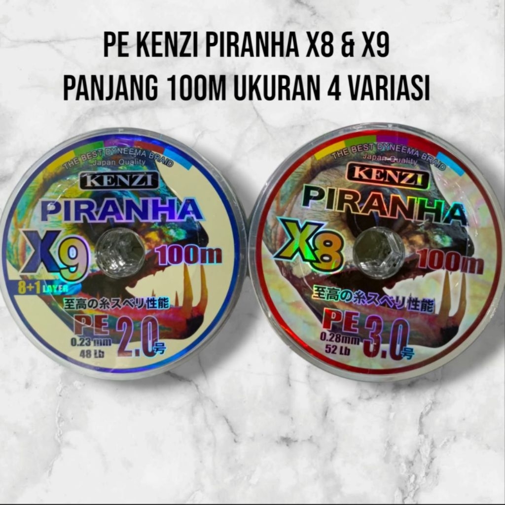 Jual BENANG PE KENZI PIRANHA X8 DAN X9 PANJANG 100M | Shopee Indonesia