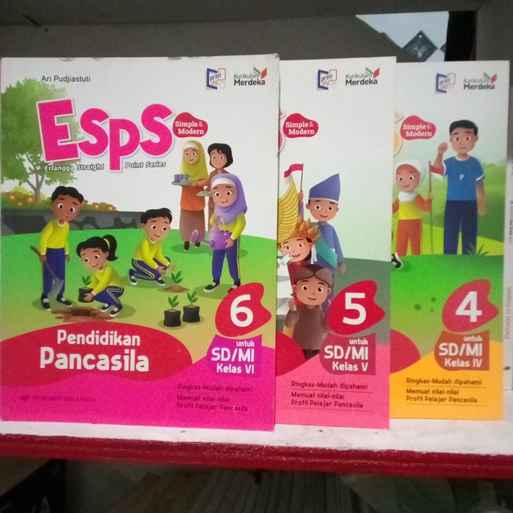 Jual Esps Pendidikan Pancasila. SD MI Kelas 4, 5, 6 Kurikulum Merdeka Penerbit Erlangga | Shopee ...
