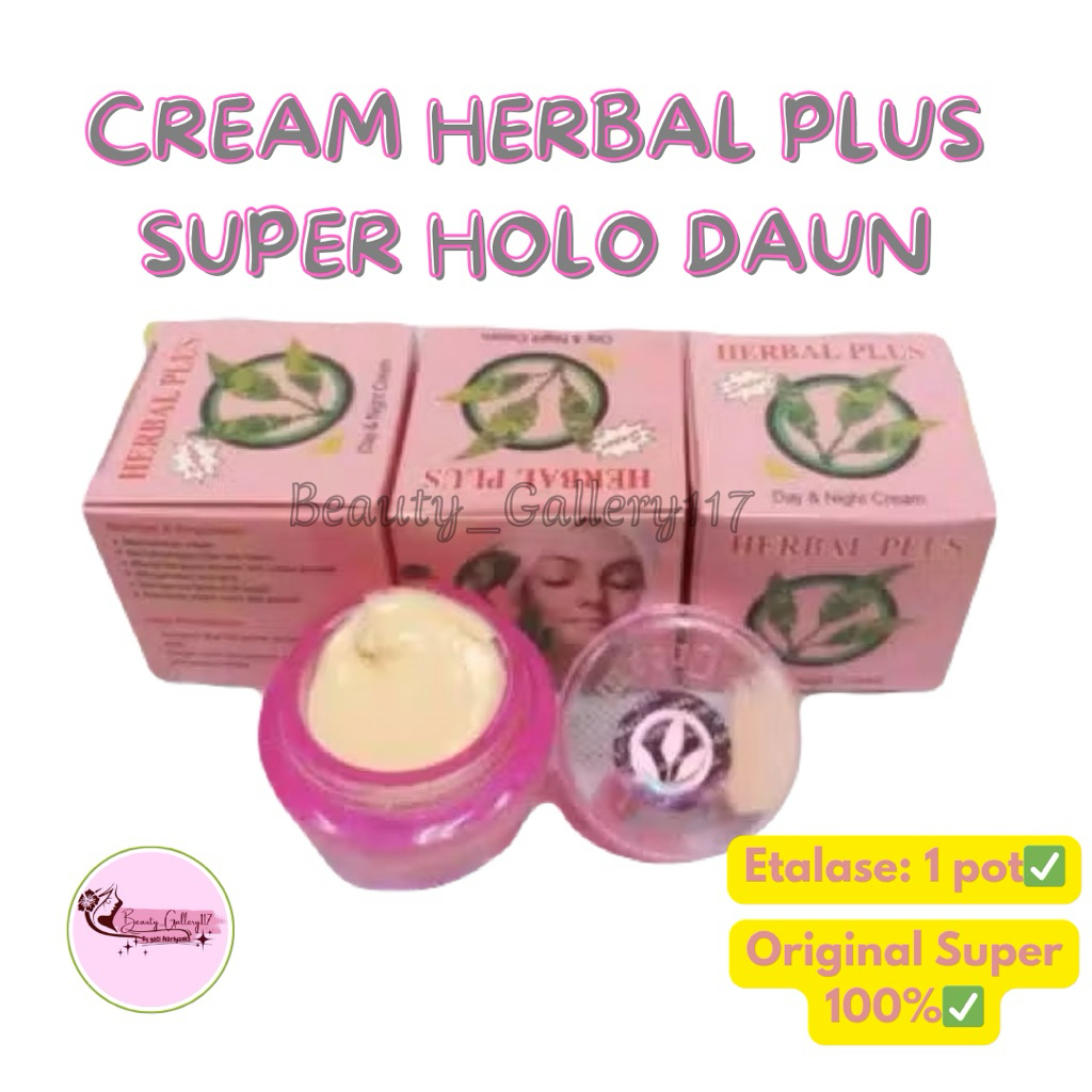 Jual (ORI) CREAM HERBAL PLUS KUALITAS SUPER IMPORT HOLO DAUN (1 POT ...