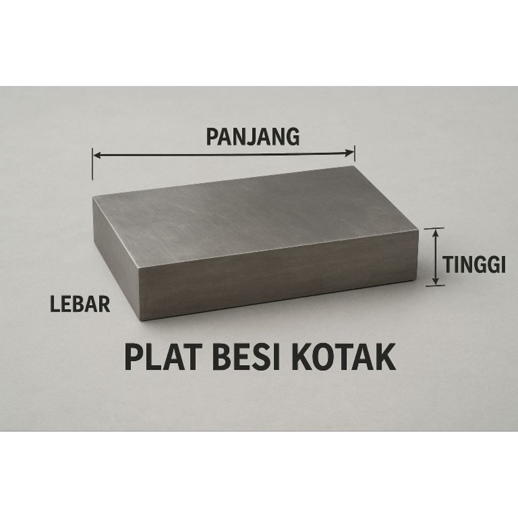 Jual Besi Plat Kotak 100mm x 120mm Tebal 3mm 4mm 5mm 6mm 10mm 1 Pcs ...