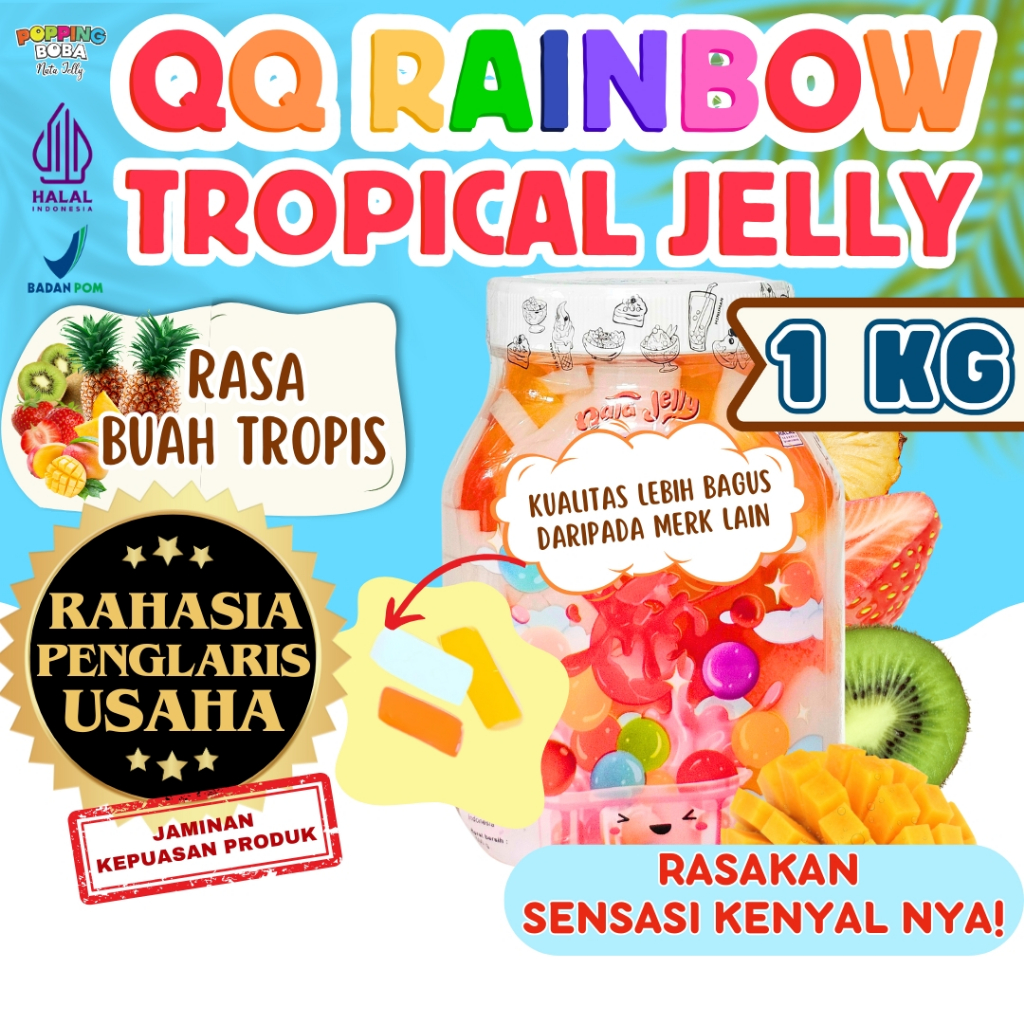Jual QQRainbowJellyKonyakuToppingMinumanCampuran ST. DALFOUR Selai Jam ...