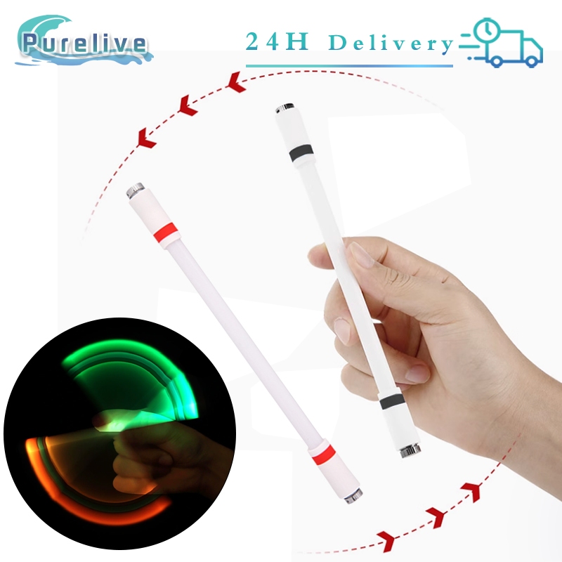 Jual Spinning Pen Pulpen Pena LED pena bolpoin rotating Menghidupkan ...