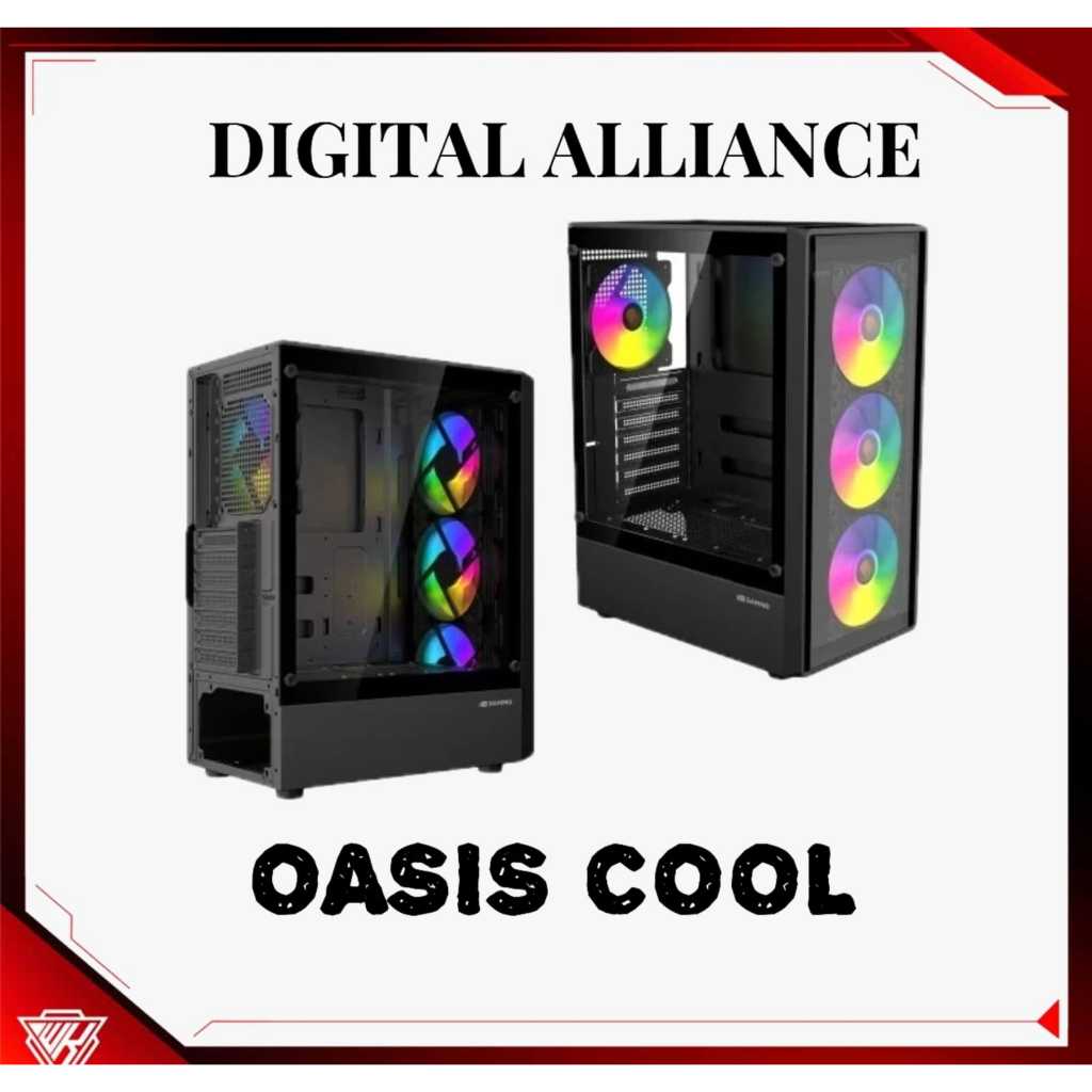 Jual DIGITAL ALLIANCE PC CASING OASIS COOL (4X120MM RGB FAN) | Shopee Indonesia
