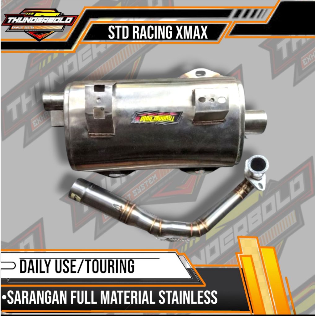 Jual KNALPOT STANDAR RACING XMAX 250 / 300 FULL SYSTEM PNP XMAX OLD ...