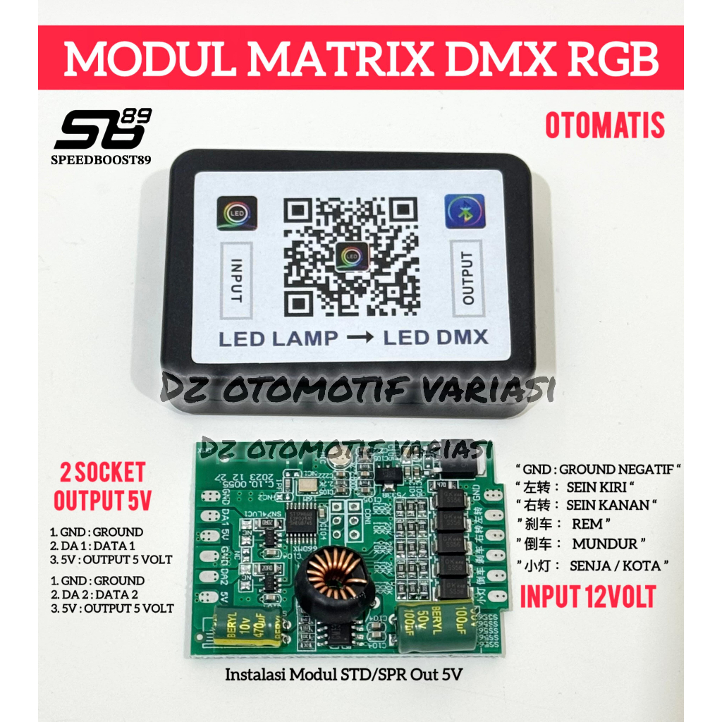 Jual MODUL LED MATRIX DMX RGB PCB / MODUL STOPLAMP MATRIX / KONTROLER ...