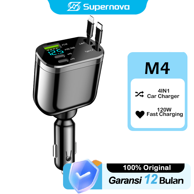 Jual Supernova 120W Fast Charging Car Charger Mobil & Motor ...