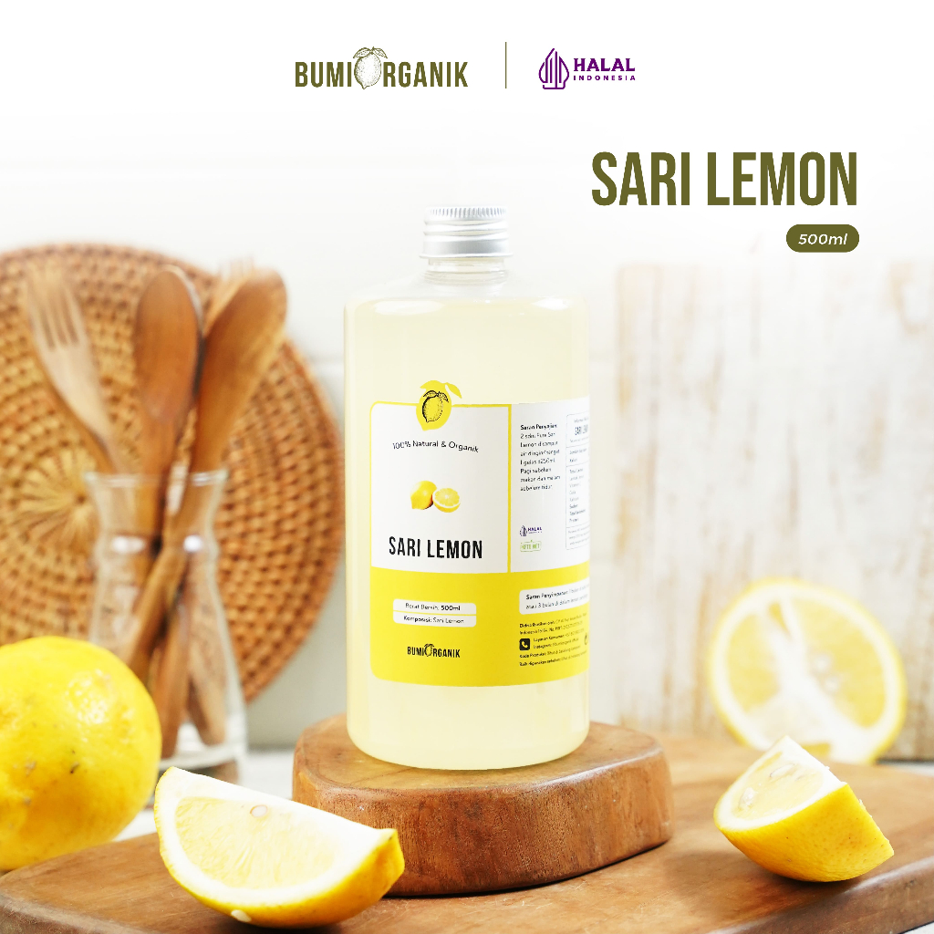 Jual SARI LEMON MURNI ASLI 100% 500ML BUMI ORGANIK / MINUMAN DIET ...