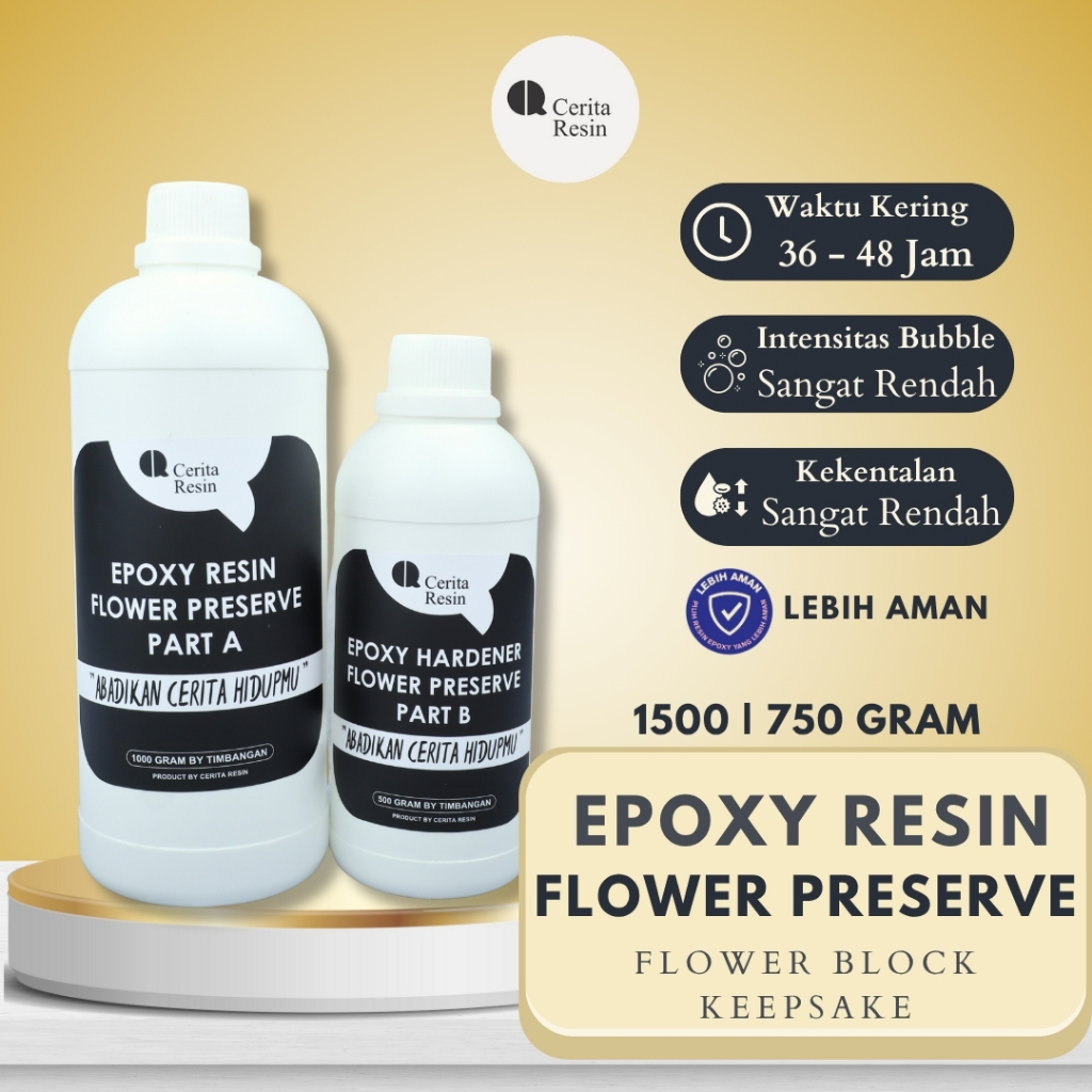 Jual CERITA RESIN - Epoxy Resin Flower Preserve Lebih Aman Untuk Pemula ...