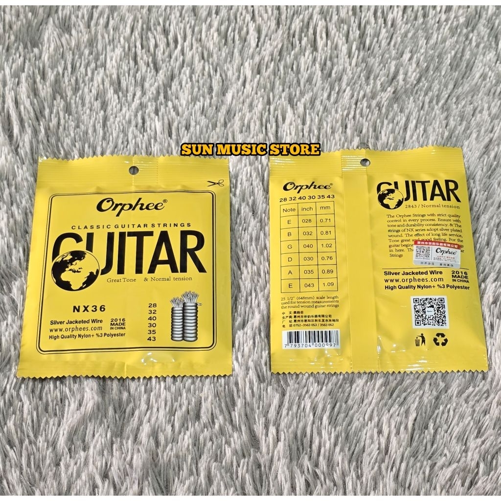Jual Senar Gitar Klasik Nilon Orphee Original NX36 - Senar Gitar Klasik ...