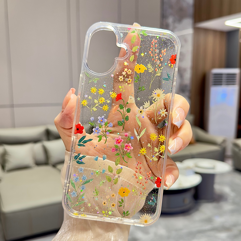 Jual Glitter Epoxy Bunga Butterfly Soft Transparent Phone Case For ...