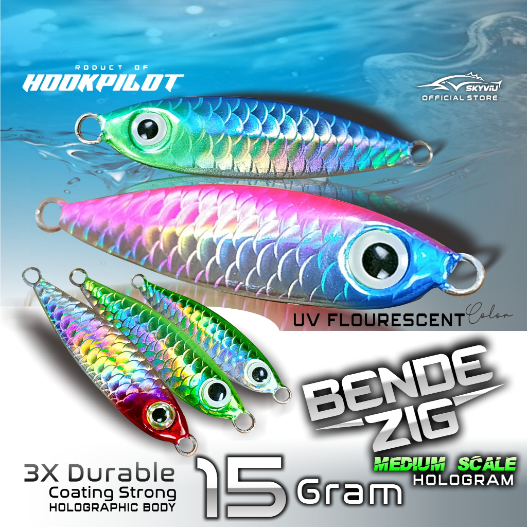 Jual Umpan Micro Jig 15 gram HOOKPILOT BENDEZIG Mikrojig 15g 15gr 15 g 15 gr 15gram Metal Jig ...