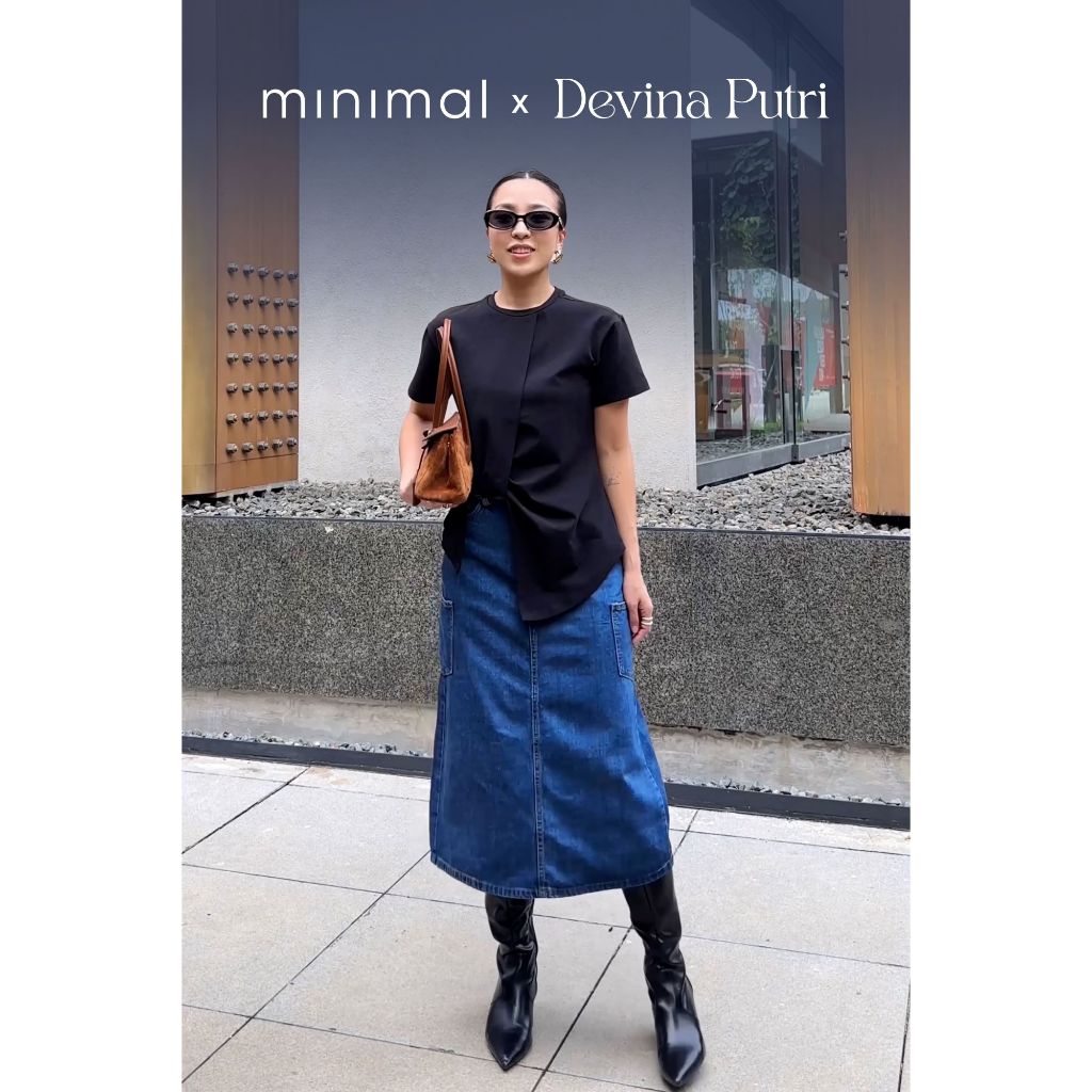 Jual Minimal x Devina Putri - Clover - Double Jersey Twisted Tshirt ...