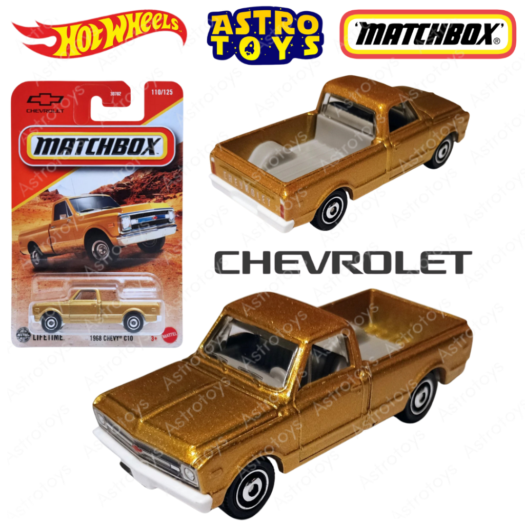 Jual Matchbox 1968 Chevy C10 Gold Pickup Truck / Mainan Anak Miniatur ...