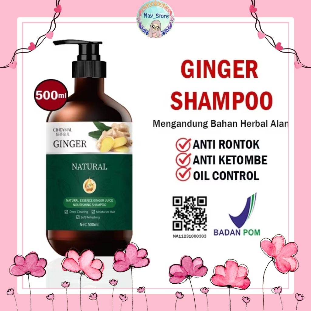 Jual SHAMPO RAMBUT RONTOK CINDYNAL I 500 ML I BPOM I SHAMPO JAHE HERBAL ...