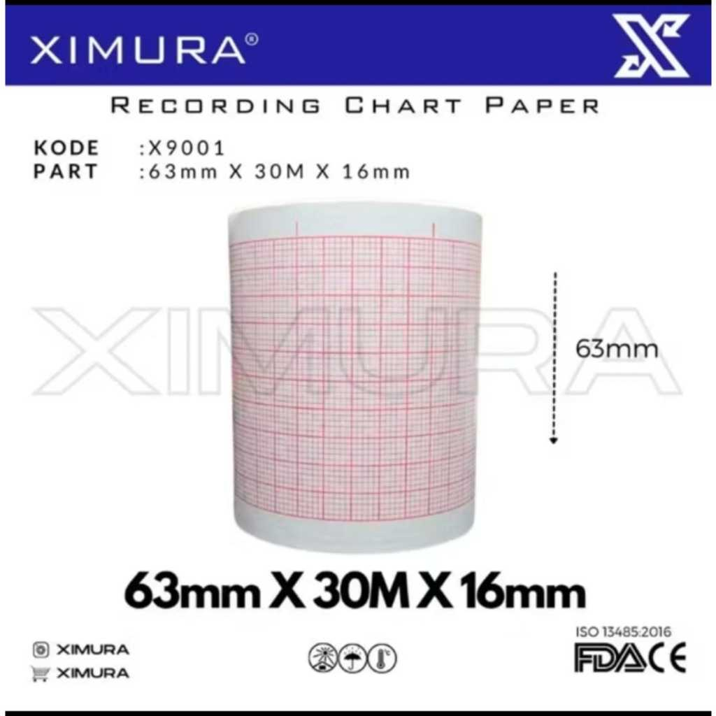 Jual Kertas EKG / ECG roll 63mm X 30M X 16mm Kebutuhan Klinik dan Rumah ...