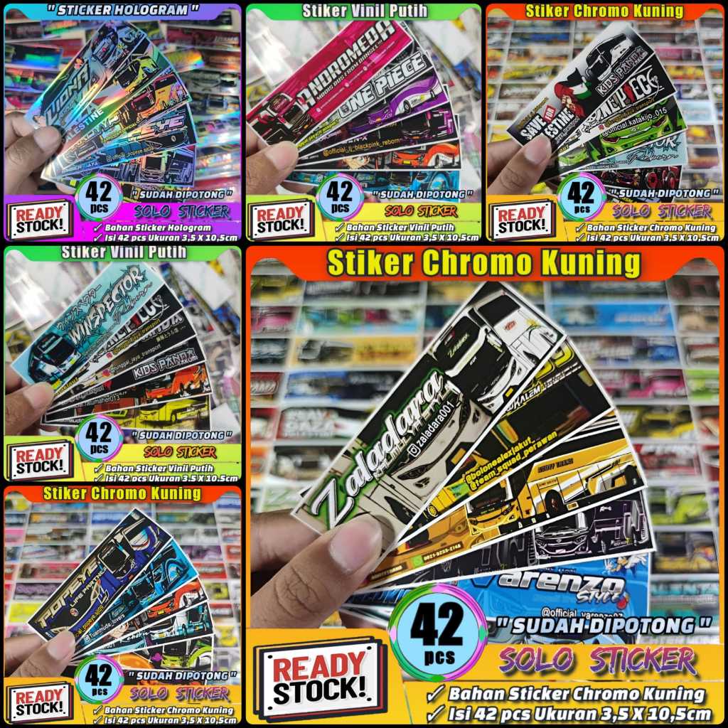 Jual 42pc Stiker Bus Panjang Bahan Chromo Glossy Anti Air SUDAH ...