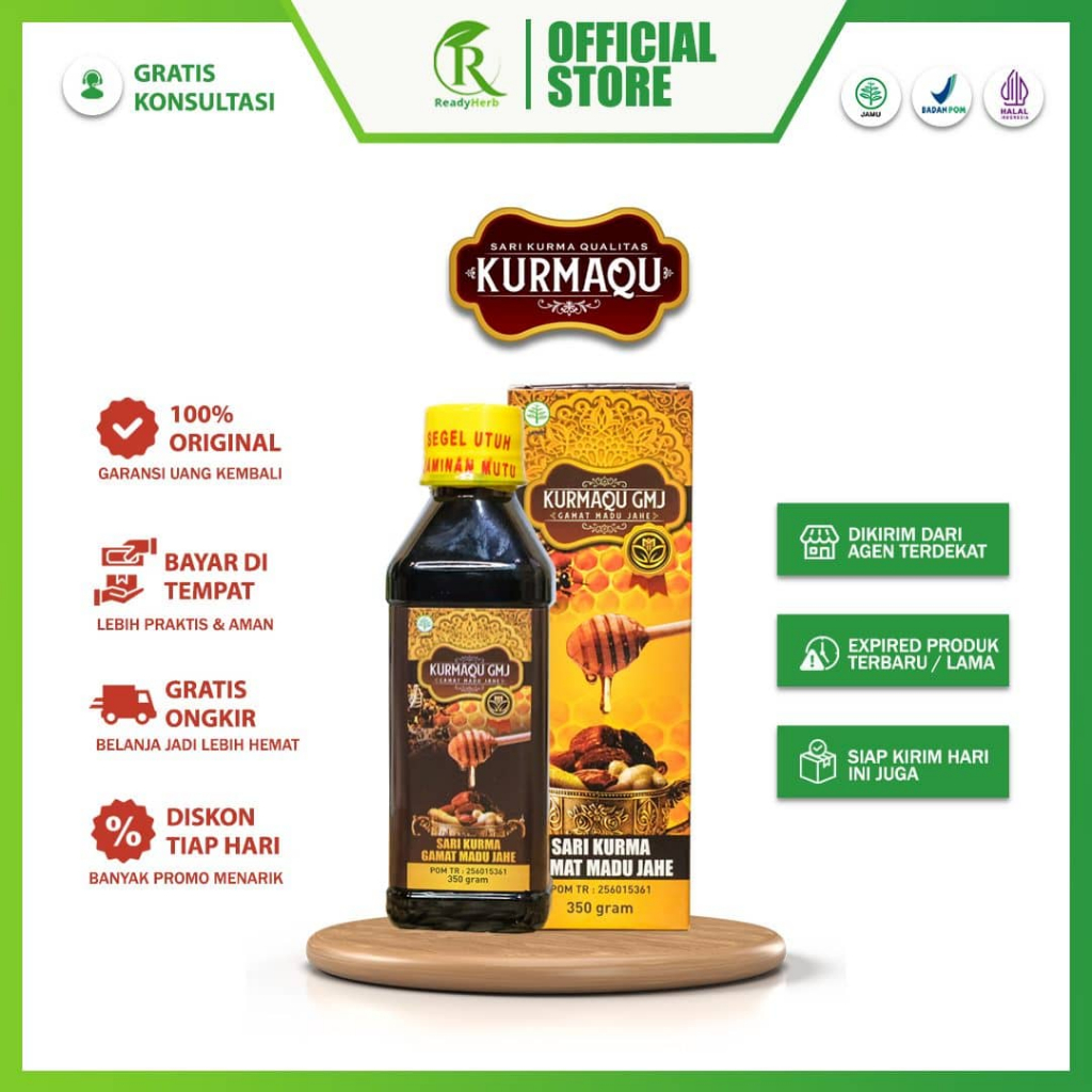 Jual KURMAQU GMJ 100% ORIGINAL - Herbal Sari Kurma, Gamat, Madu, dan ...