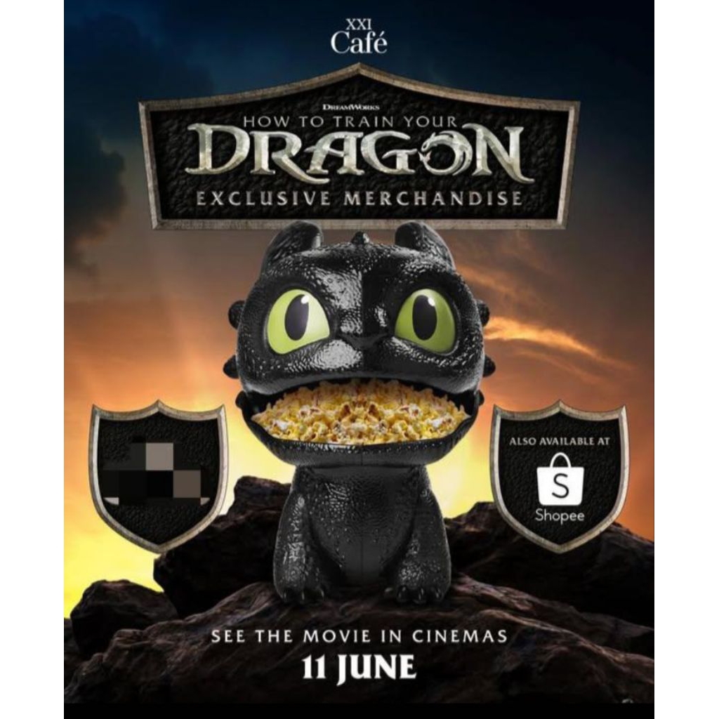 Jual Popcorn Bucket Toothless How To Train Dragon XXI | Shopee Indonesia