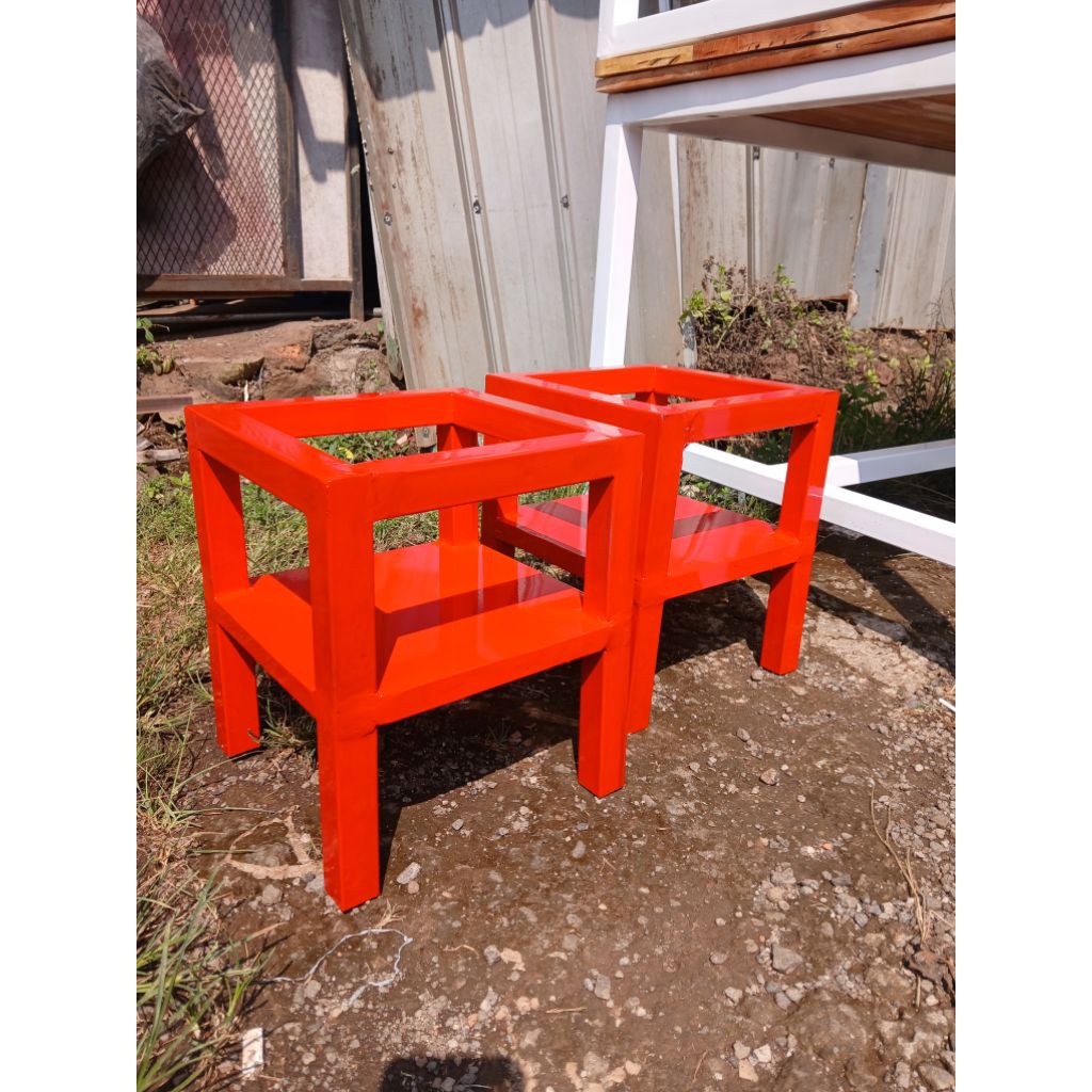 Jual rak apar 25 x 25 x 30 cm plat dudukan 15 cm dari lantai / besi ...