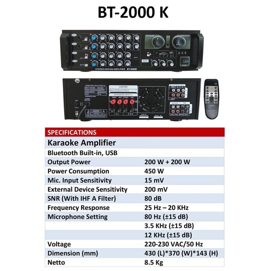 Jual Power Amplifier WISDOM BT-2000K WISDOM AMPLIFIER WISDOM BT 2000K Wisdom BT2000K Ampli ...