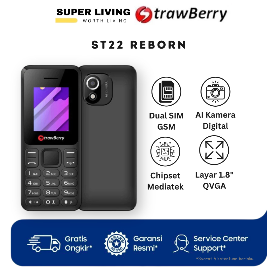 Jual Strawberry Handphone Bluetooth HP Candybar Kamera Vintage Dual SIM ...