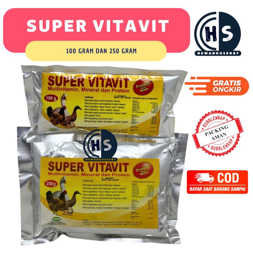 Jual SUPER VITAVIT 100 gram & 250 gram - Raid All - Multivitamin ...