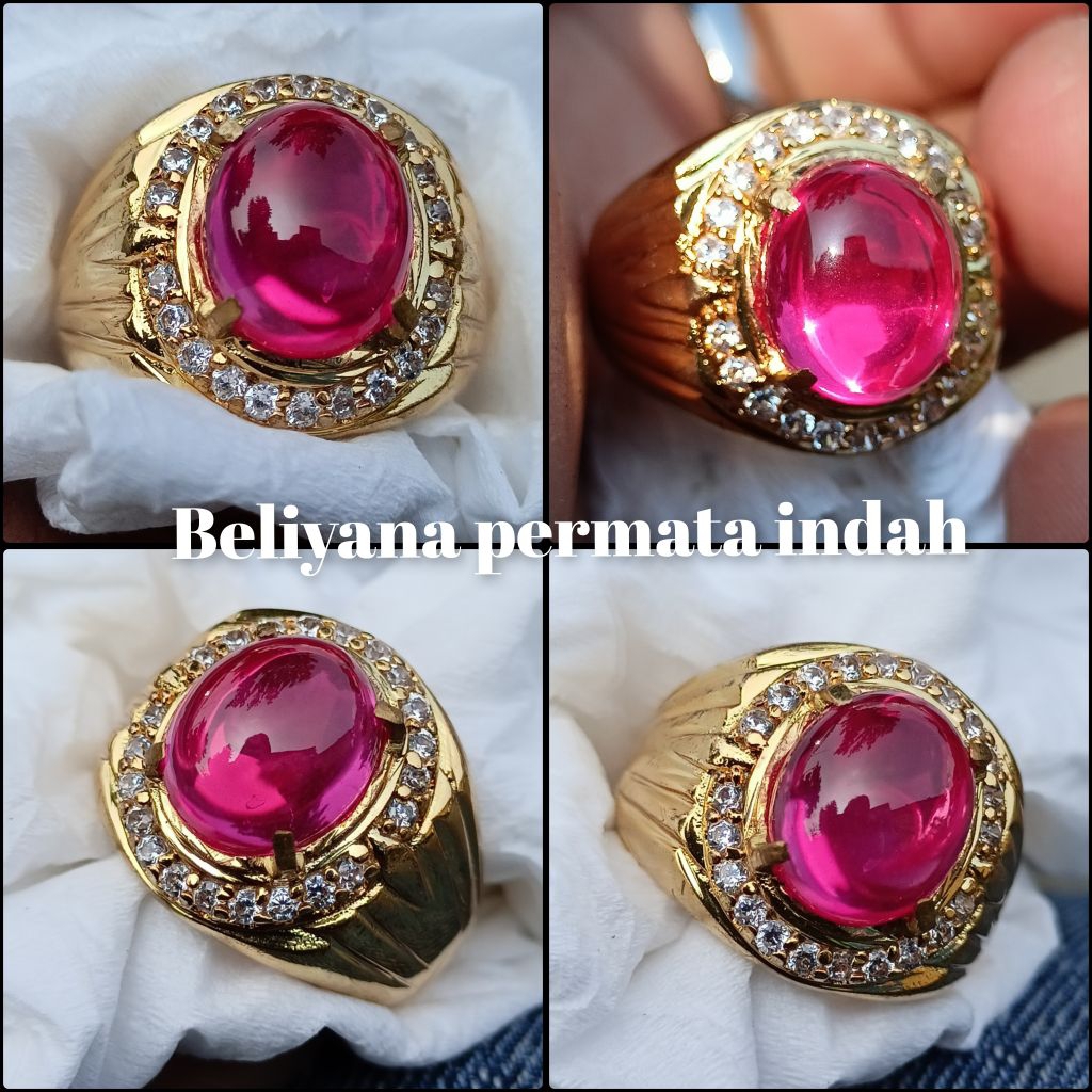 Jual CINCIN BATU MERAH DELIMA SIAM ROSE | Shopee Indonesia