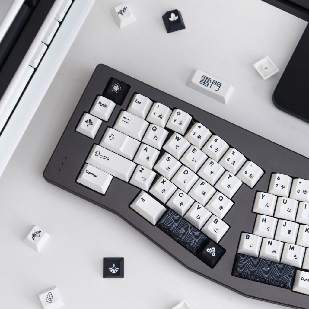 Jual Keycaps Yongqiu PBT Dye Sub Cherry Profile Japanese Root Seigaiha ...