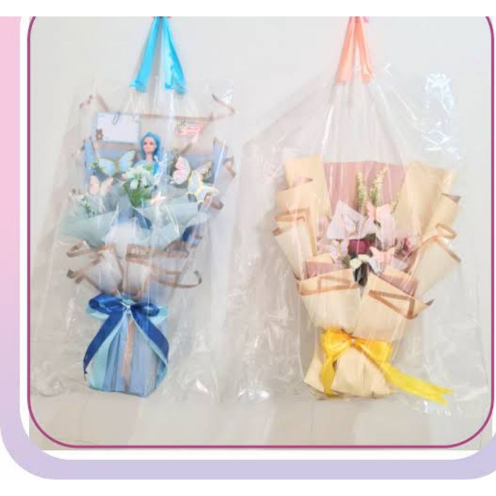 Jual PLASTIK BUKET TRANSPARAN/TAS BUKET TRANSPARAN/PLASTIK BUCKET BUNGA ...