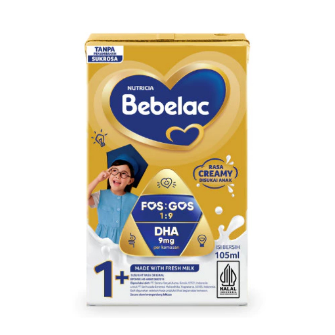 Jual Bebelac Susu Formula Cair RTD Rasa Plain & COKELAT 105 ml dan 165 ...