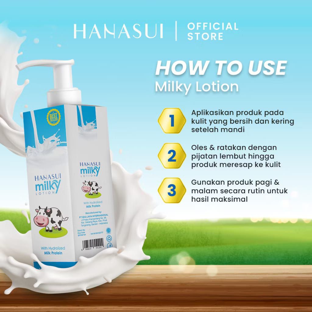 Jual HANASUI MILKY LOTION 240ml || Mencerahkan dan Melembabkan Kulit | Shopee Indonesia