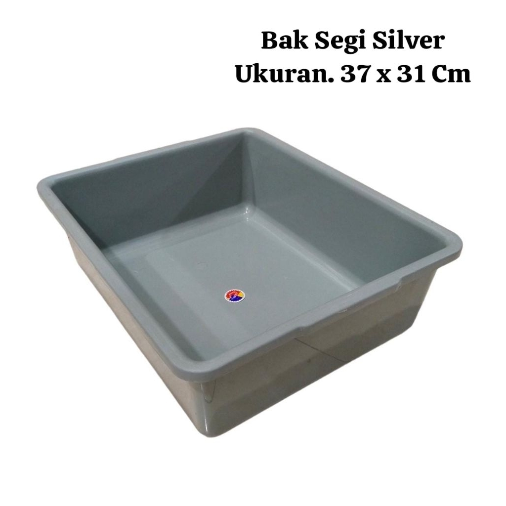 Jual BASKOM PLASTIK SEGI | LITER BOX BAK PASIR KUCING | BAK SEGI SILVER ...