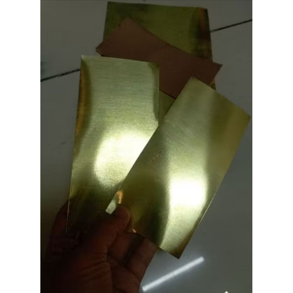 Jual Plat kuningan tebal 0.1mm x 70mm x 150mm Kuningan asli | Shopee ...