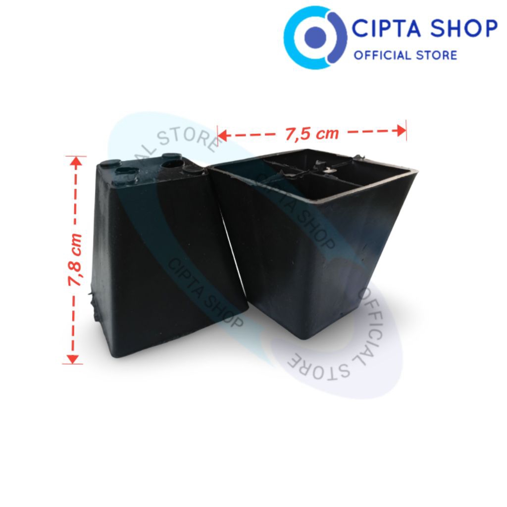 Jual Kaki Sofa Pyramid Kotak Stabil 8 cm Non baut | Shopee Indonesia