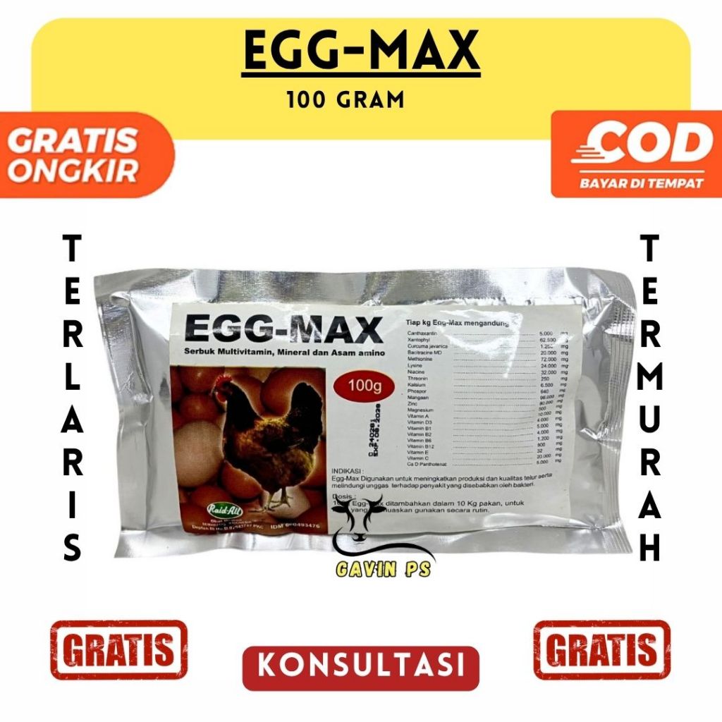 Jual EGG MAX 100 GRAM - Raid All - Serbuk Multivitamin, Mineral ...