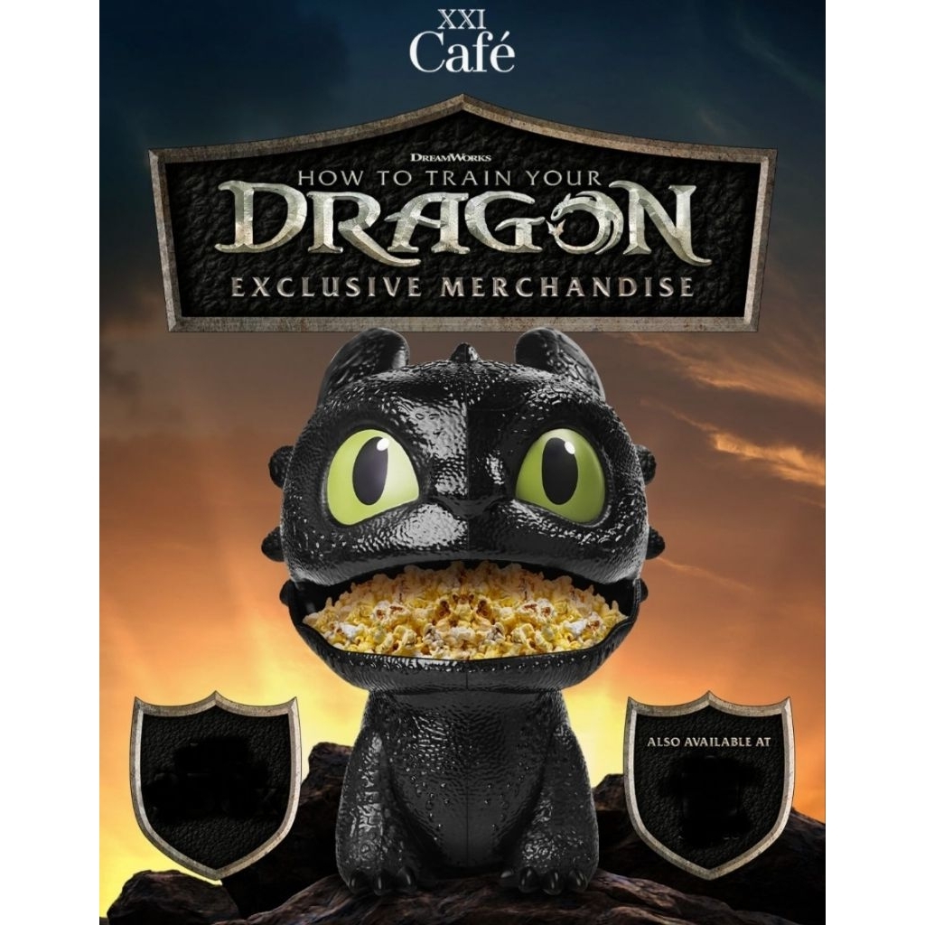 Jual [ready stock] HTTYD DRAGON Toothless Bucket Popcorn Merchandise ...