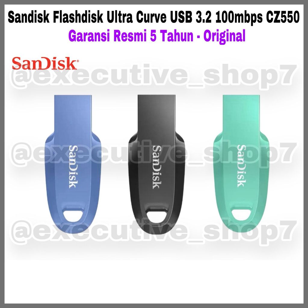 Jual Sandisk Flashdisk Ultra Curve USB 3.2 100mbps CZ550 - 256GB ...
