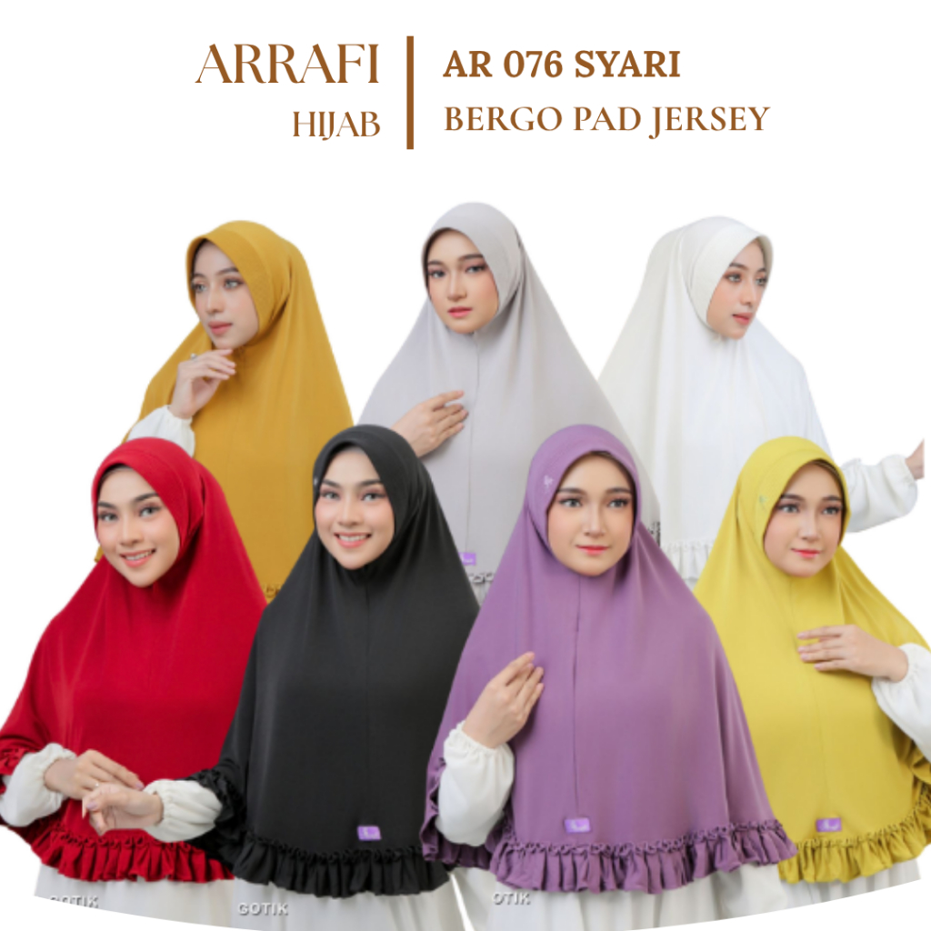 Jual HIJAB AR RAFI Jilbab Bergo AR 076 Syar’i Hijab Terbaru HIjab Arrafi 2024 Hijab Syari Jilbab ...