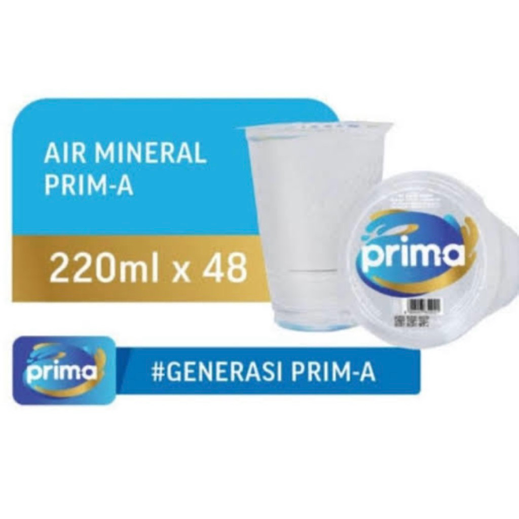 Jual AIR MINERAL PRIMA 220ML (1 DUS ISI 48 CUP) | Shopee Indonesia
