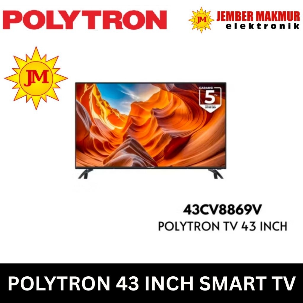Jual POLYTRON SMART TV 43 INCH PLD 43CV | Shopee Indonesia
