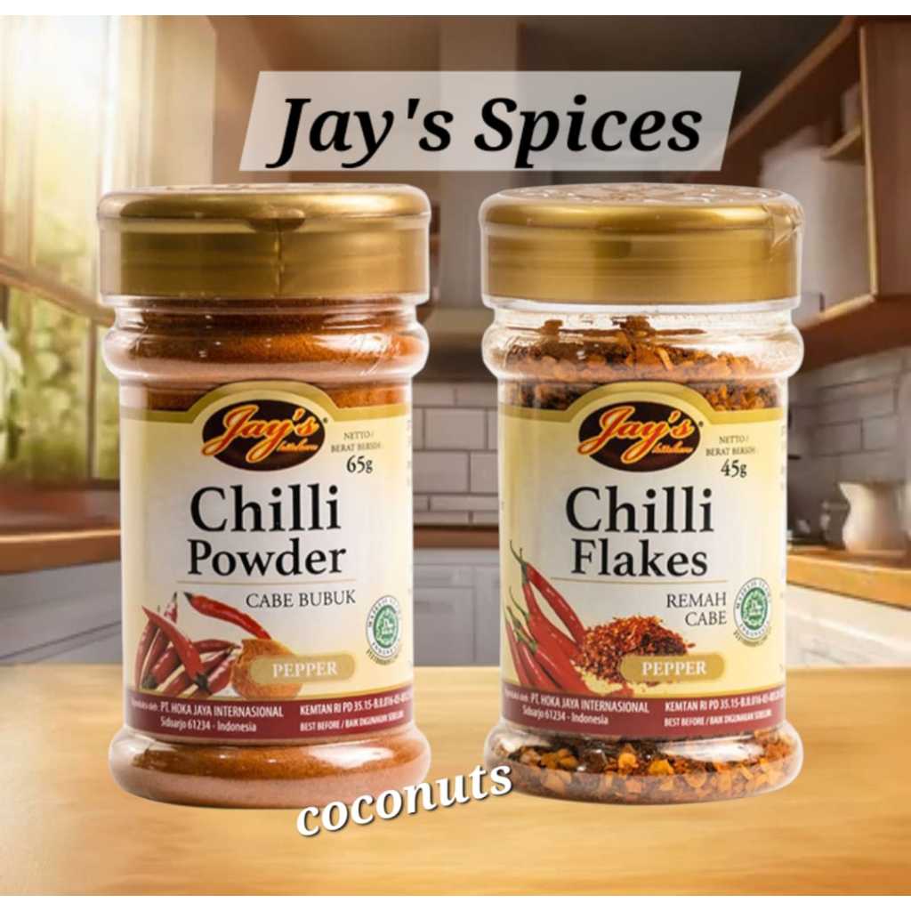 Jual Jays Chilli Powder Chilli Flakes 65gr | Shopee Indonesia