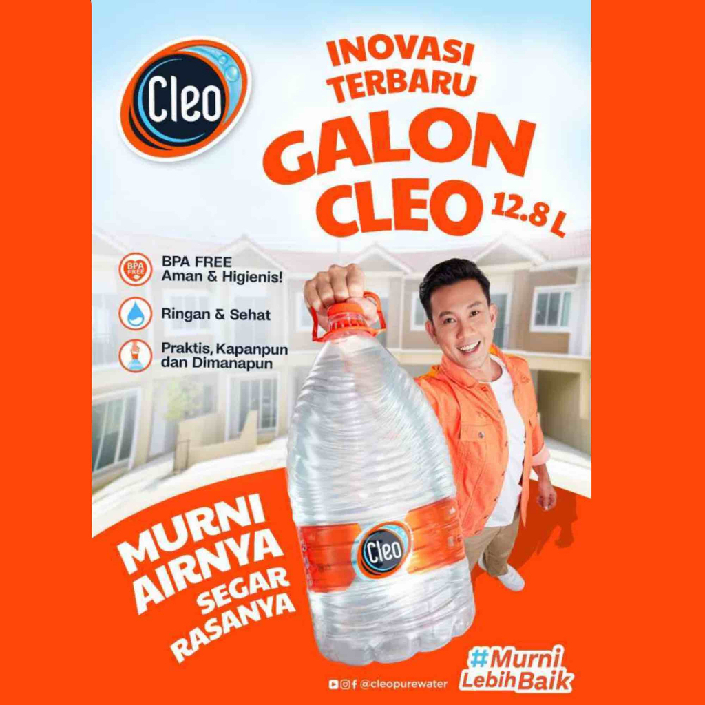 Jual Cleo Air Mineral Galon Air Segar Kemasan BPA Free 12,8 Liter | Shopee Indonesia