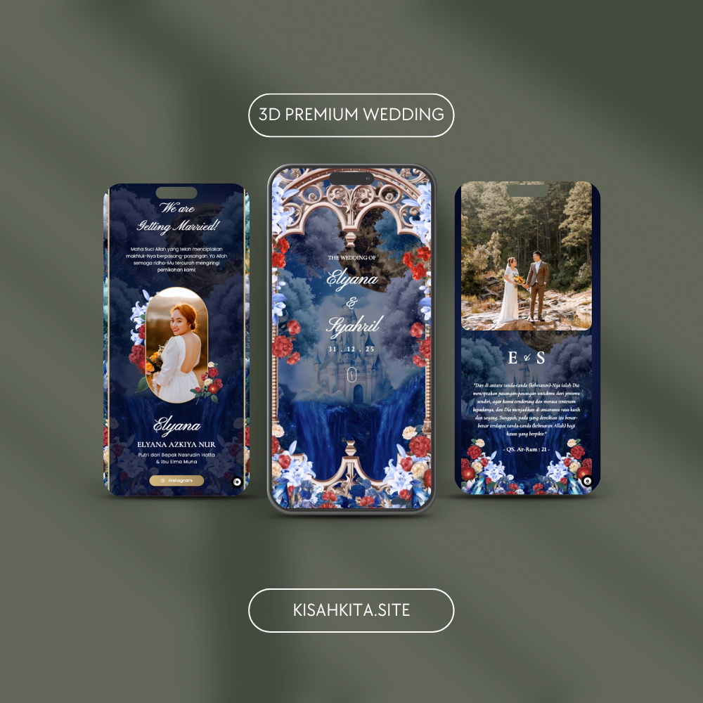 Jual Premium 3d Undangan Digital Website Pernikahan dengan foto ...